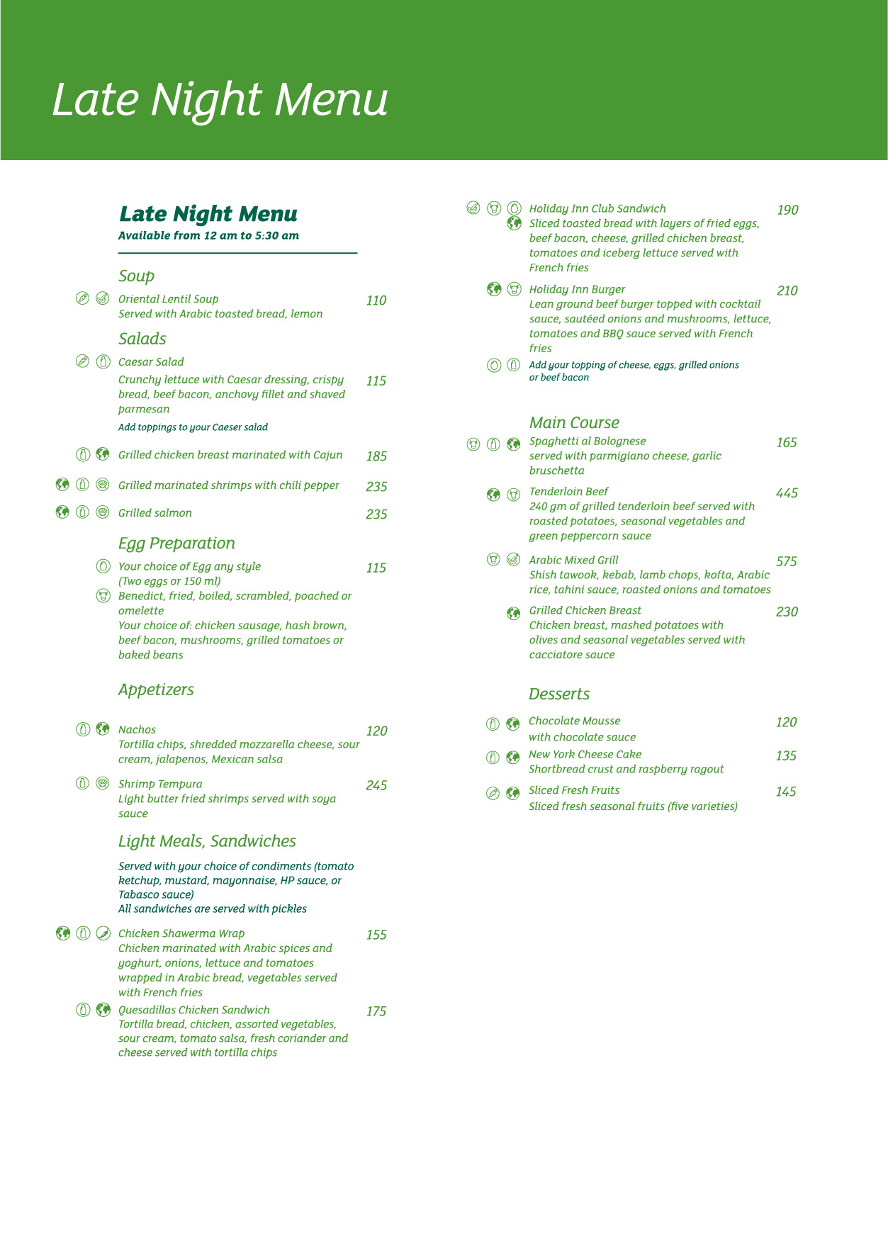 Room Service Menu – Contactless Menu